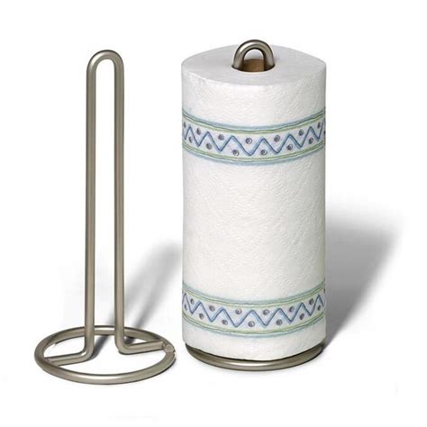Spectrum Metal Freestanding Satin Nickel Paper Towel Holder In The