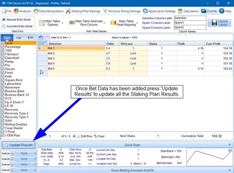 entering your first bet