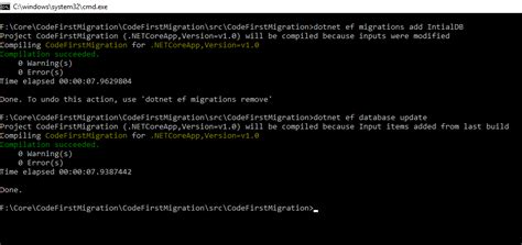 asp mvc 5 code first migration with entity framework core