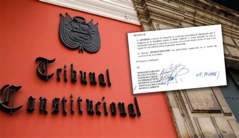 Tribunal Constitucional Rechaza Pretensión Del Congreso De Interpretar