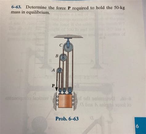 Solved 6 63 Determine The Force P Required To Hold The