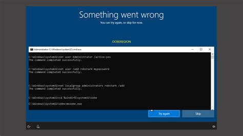 something went wrong oobekeyboard ooberegion in windows 10 and how to