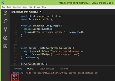node js 2 server obtain request method techtutorialsx