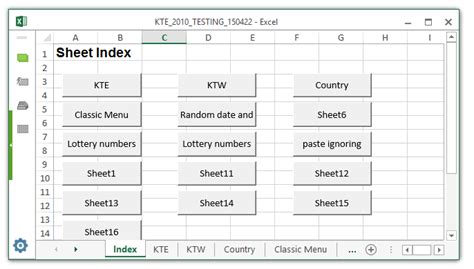 how to create buttons to open go to certain sheets in excel