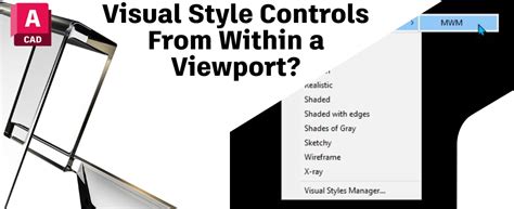 did you know how to access autocad viewport and visual style controls