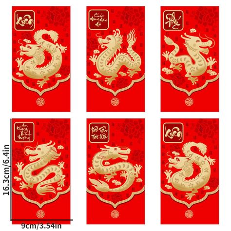 Red Envelopes Year Of The Dragon Red Envelope 2024 Chinese New Year