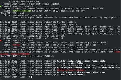 elasticsearch filebeat service will not start on centos 7 stack