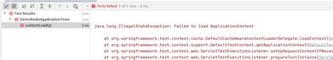 单元测试出现：java lang illegalstateexception failed to load
