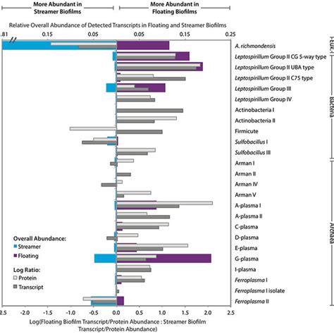 Relative Abundance Of Detected Transcripts And Proteins Per Organism In