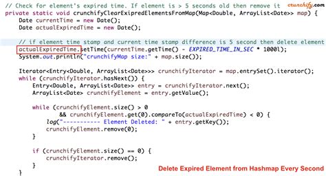 clean expired element from map while adding elements at