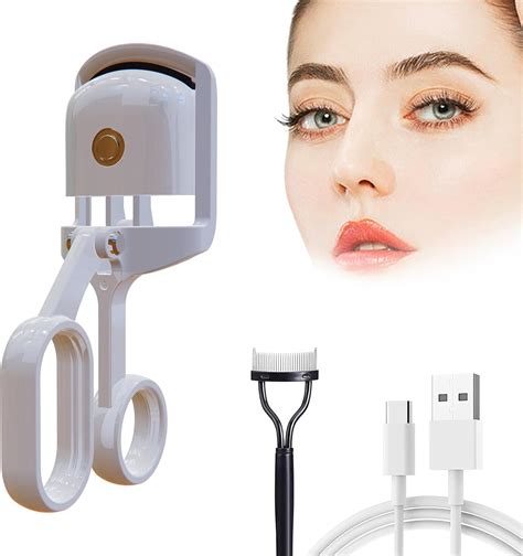 Heated Eyelash Curlers With Comb Electric Eye Lash Curler