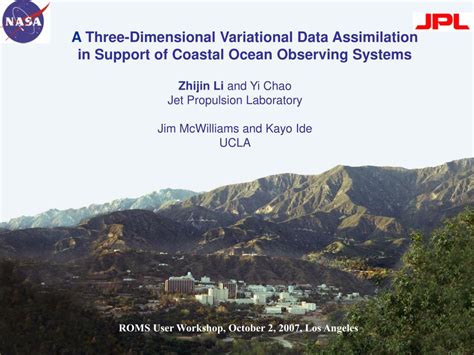 Ppt A Three Dimensional Variational Data Assimilation In Support Of