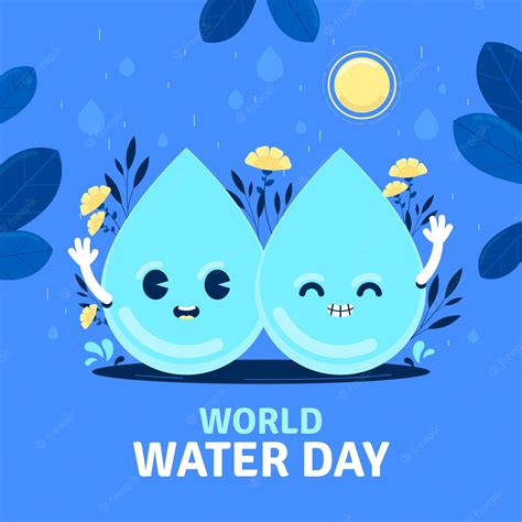 Premium Vector Flat World Water Day Illustration