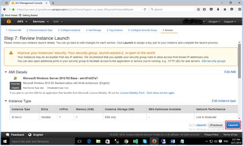 how to setup a windows server with asp mvc app on aws ec2