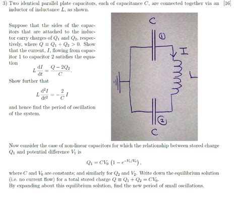 Solved 3 Two Identical Parallel Plate Capacitors Each Of