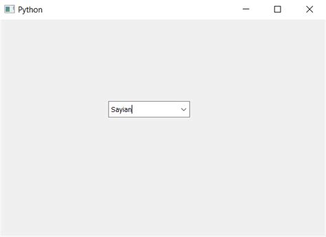pyqt5 adding action to the combobox geeksforgeeks