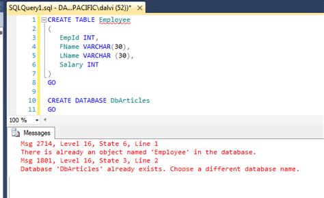 create and drop sql server table pro grammatically using