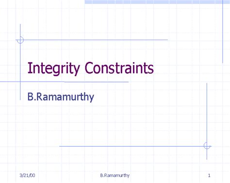 integrity constraints