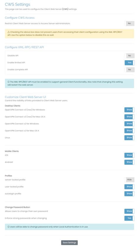 cws settings access server admin guide openvpn