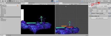 c unity 2d platforms show on collision stack overflow