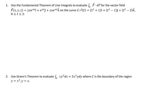 Answered 1 Use The Fundamental Theorem Of Line… Bartleby