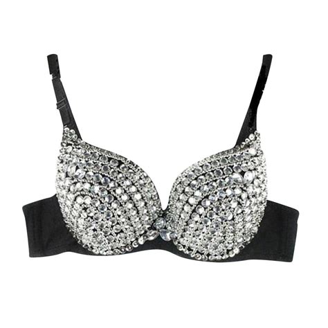 Rhinestone Bra With Push Up Free Shipping – Sunwise Swimwear