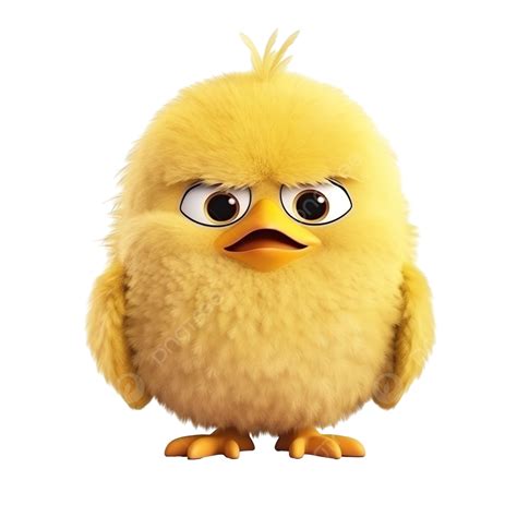 Personaje De Dibujos Animados De Pollito Triste Recortado Png Dibujos