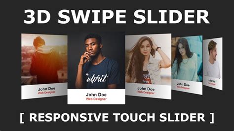 responsive touch slider using html css and swiper js 3d responsive
