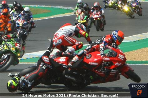 Ewc 24 Heures Motos Hugo Clere Sort Sylvain Barrier Des Flammes Et