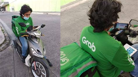 this grab driver attends his online classes in between deliveries