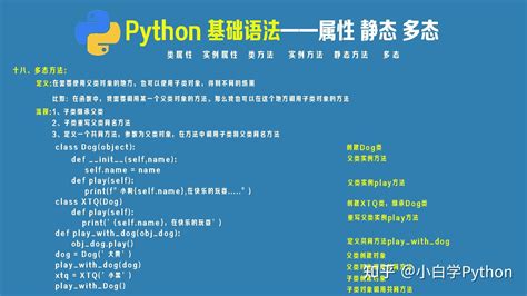 python学习笔记（第22天）——类与对象的属性及方法。静态方法、多态方法~ 知乎