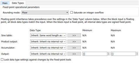 specify fixed point attributes for blocks matlab and simulink
