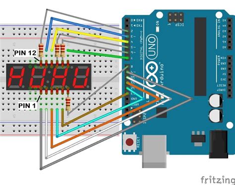 using a 4 digit 7 segment display with arduino 7 steps images