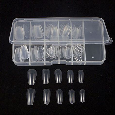 100pcs Box Ballerina Nails Acrylic False Nails Full Cover Natural White