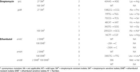 Streptomycin And Ethambutol Resistance Associated Mutations Detected In