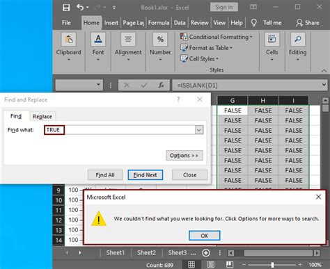 excel could not locate blanks