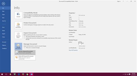 Learn New Things How To Recover Restore Unsaved Ms Word Files