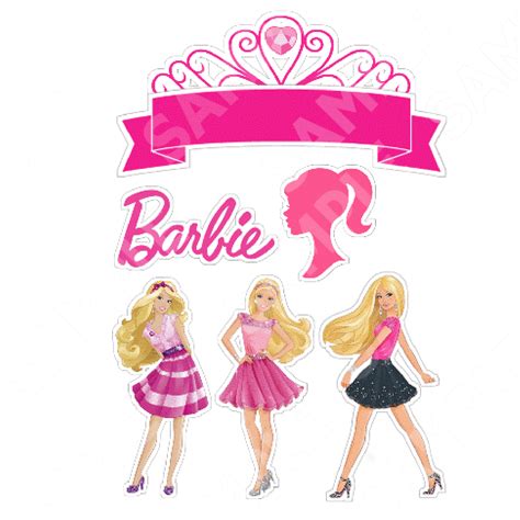 Barbie Silhouette Edible Icing Image 8 Round Cake Topper Sheet Porn