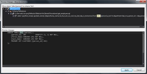 refactoring in sql server data tools ssdt sqlservercentral