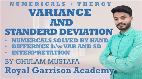 Variance And Standerd Deviation Basic Concept Numerical Examples
