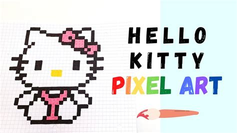 How To Draw Hello Kitty Hand Drawn Pixel Art Youtube