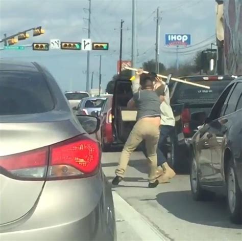 Watch Two Drivers Attack Each Other With A Baseball Bat And Stick In