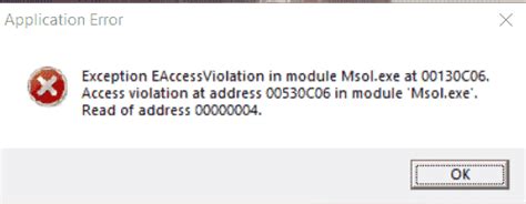 access violation at address 007f0148 and exception eaccessviolation in