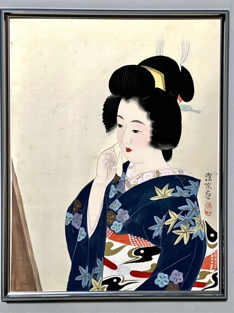 【やや傷や汚れあり】 小林清親「花模様・享保」大判錦絵三枚続 浮世絵 美人画 手摺木版画 滑稽堂出版 希少な美人画 裏打無 鏑木清方 伊東深水