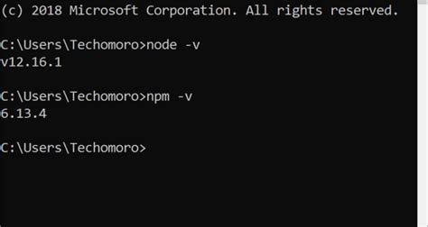 install node js and npm on windows 10 ← techomoro