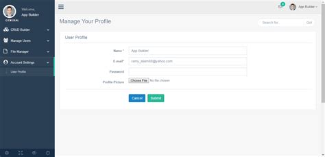 laravel admin builder angular crud users roles