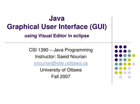 ppt java graphical user interface gui using visual