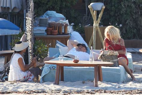 Victoria Silvstedt In A Red Bikini On The Beach Of Pampelonne In Gulf