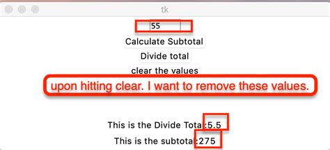 python clearing multiple labels values stack overflow