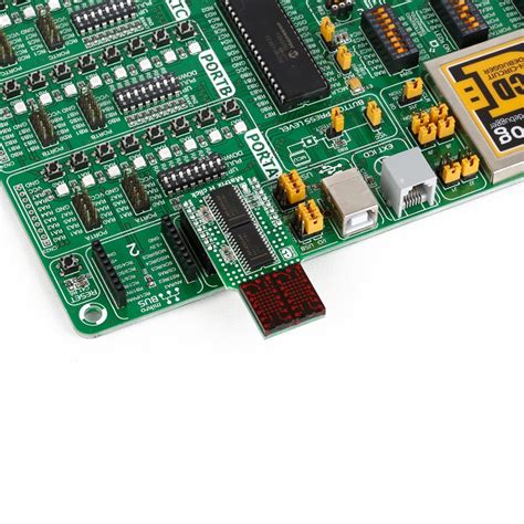 matrix r click board with 7x10 led matrix display